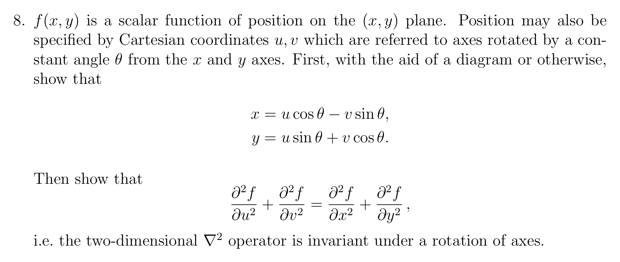 Solved f(x,y) ﻿is a scalar function of position on the (x,y) | Chegg.com