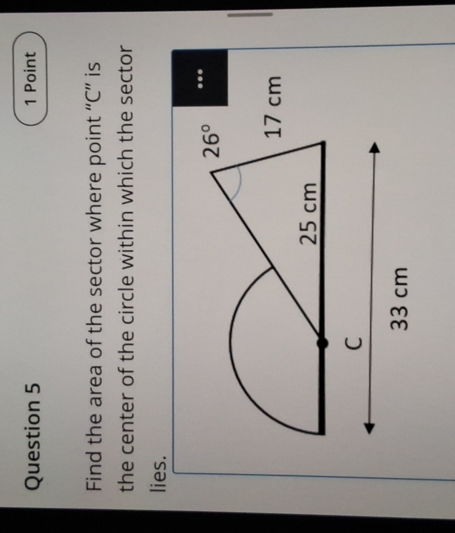 Solved Question 51 ﻿PointFind the area of the sector where | Chegg.com