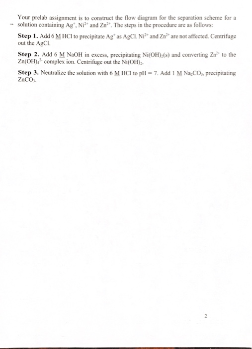 Solved Pre-Lab: Experiment 5; Qualitative Analysis | Chegg.com