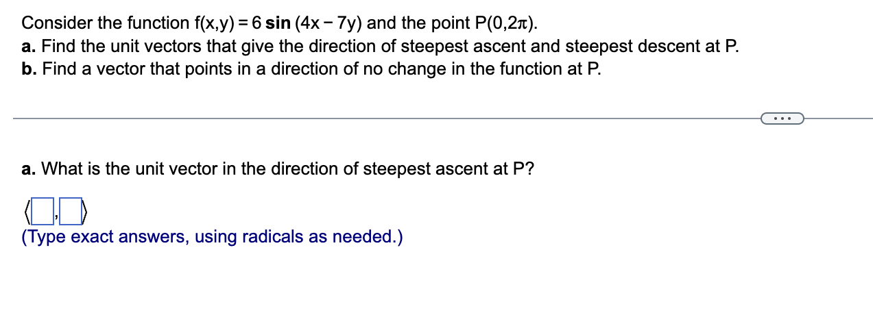 Solved Consider the function f(x,y)=6sin(4x-7y) ﻿and the | Chegg.com