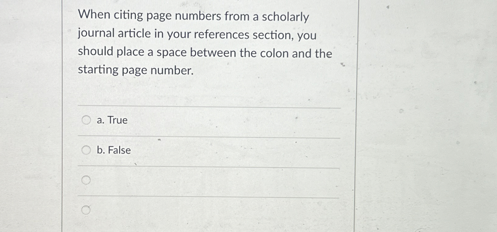 Solved When citing page numbers from a scholarly journal | Chegg.com