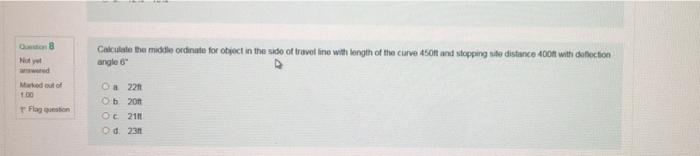 Solved 8 Calculate the middle ordinate for object in the | Chegg.com