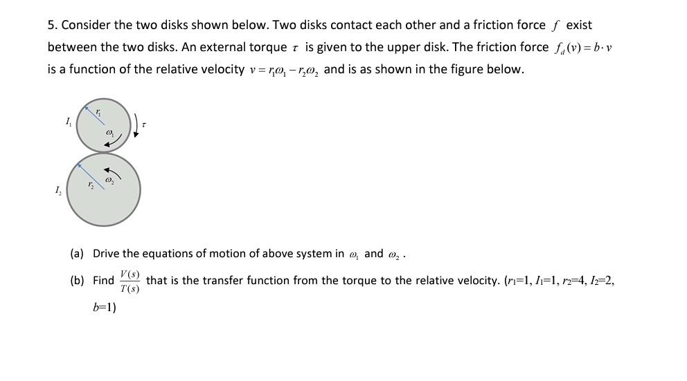 Solved 5. Consider the two disks shown below. Two disks | Chegg.com