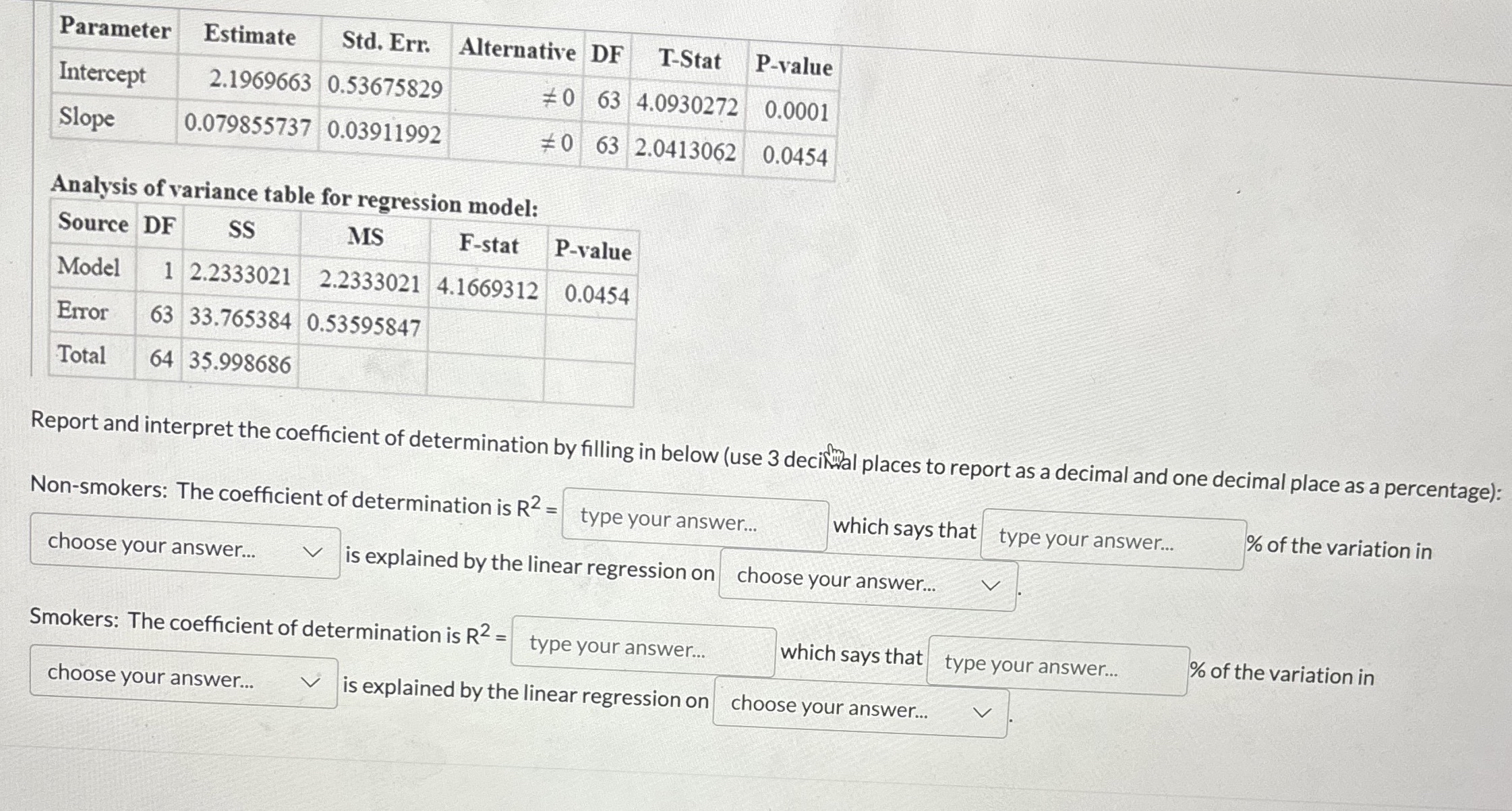 Solved \table[[Parameter,Estimate,Std. | Chegg.com