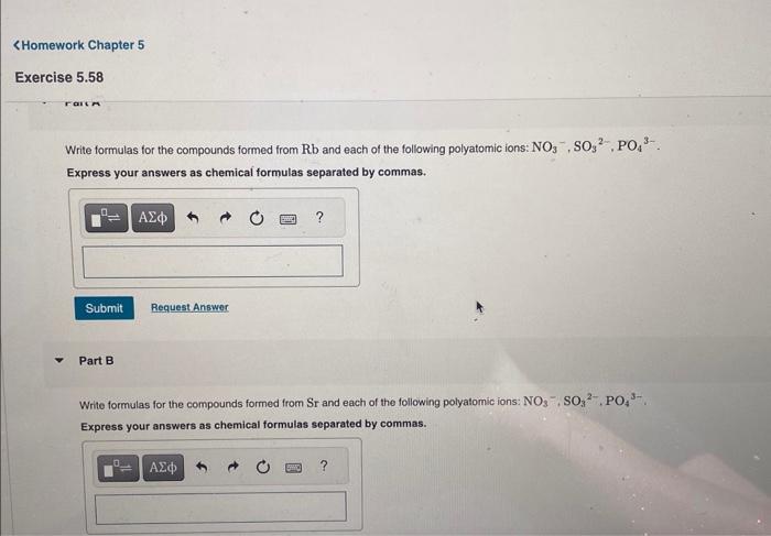 Solved Write formulas for the compounds formed from Rb and | Chegg.com