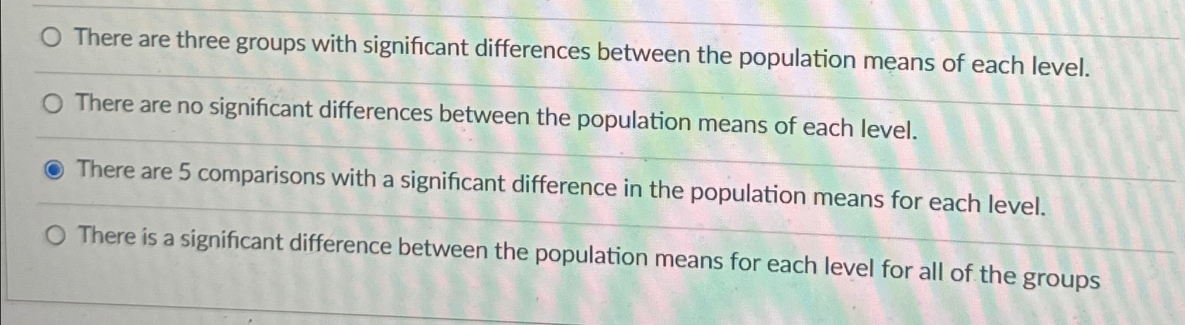 Solved There are three groups with significant differences | Chegg.com