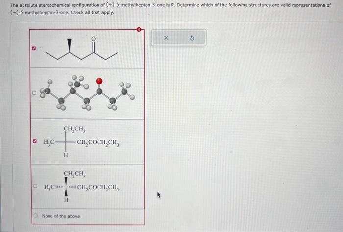Solved The absolute stereochemical configuration of | Chegg.com