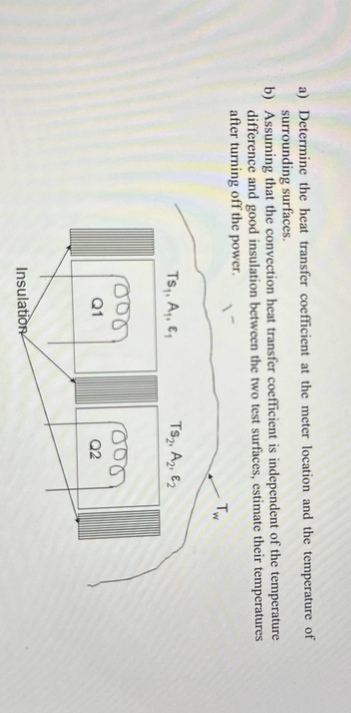 Solved a) ﻿Determine the heat transfer coefficient at the | Chegg.com
