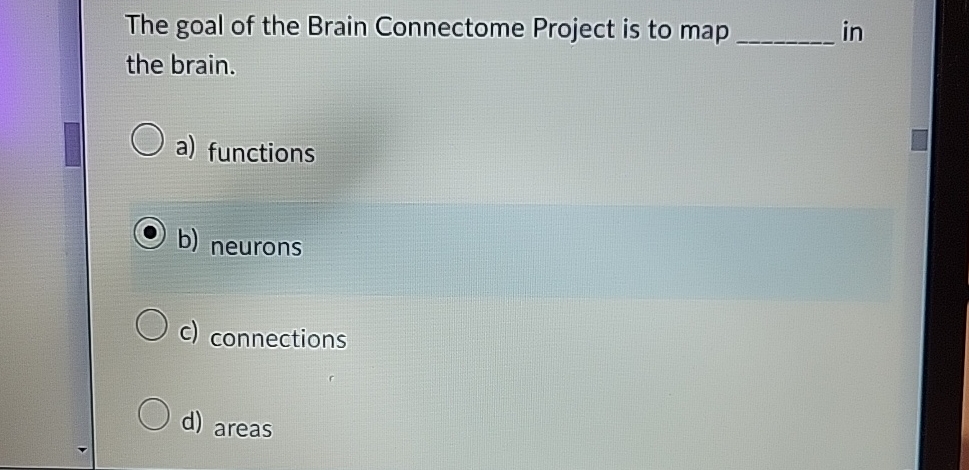 Solved The goal of the Brain Connectome Project is to map | Chegg.com