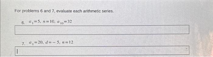 Solved For problems 6 and 7, evaluate each arithmetic | Chegg.com