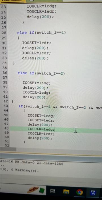 Solved write a delay function that can be used to create two | Chegg.com