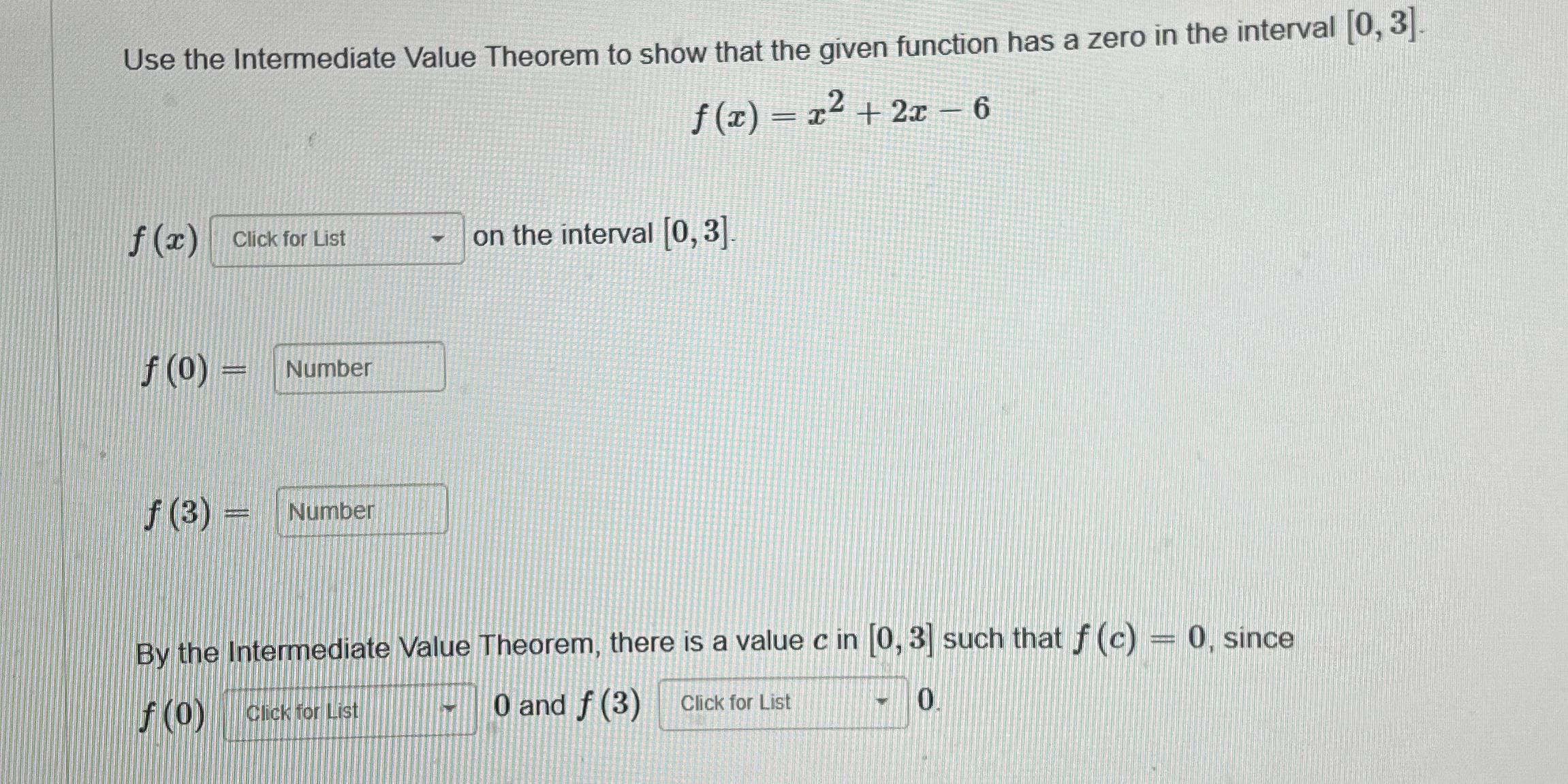 Solved Use the Intermediate Value Theorem to show that the | Chegg.com