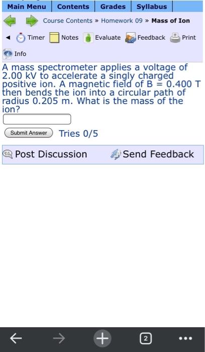 Solved Main Menu Contents Grades Syllabus Course Contents > | Chegg.com