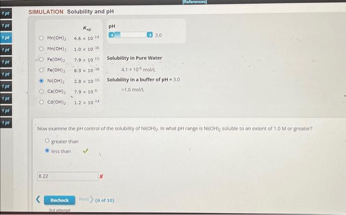 Mn(OH)24.6×10−14Mn(OH)31.0×10−36Fe(OH)27.9×10−15 | Chegg.com