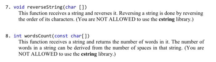 Solved 7 Void Reversestringchar This Function Receives 