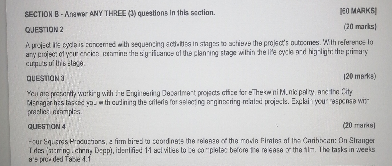 Solved Section B answer Any Three 3 questions In This