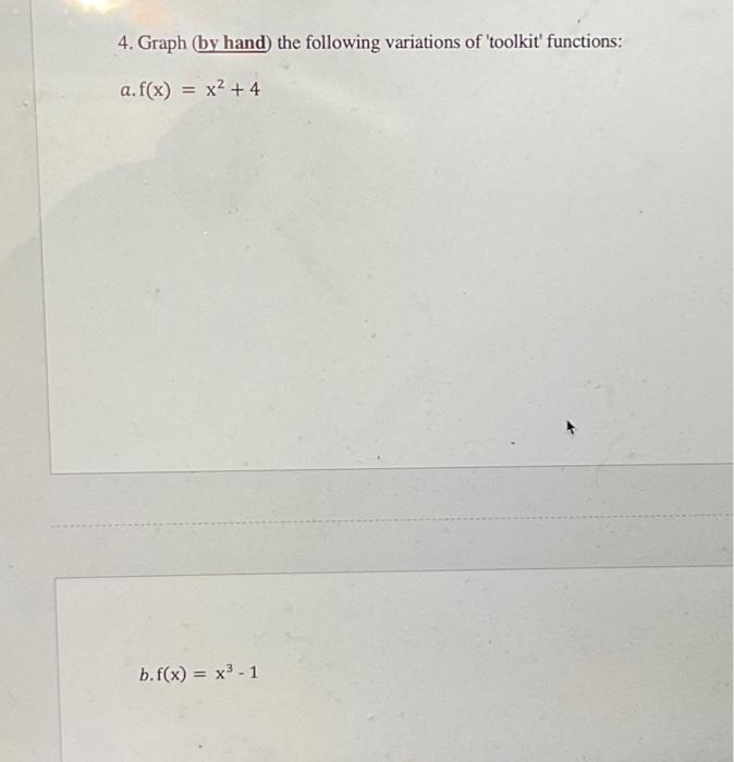 Solved 4. Graph (by hand) the following variations of | Chegg.com