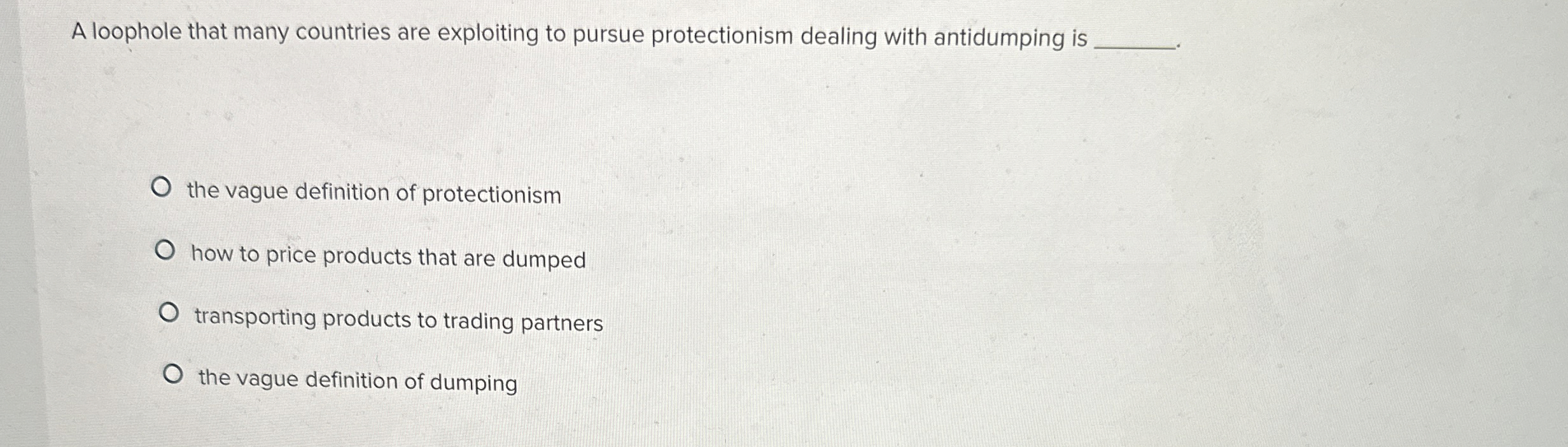 Solved A loophole that many countries are exploiting to | Chegg.com