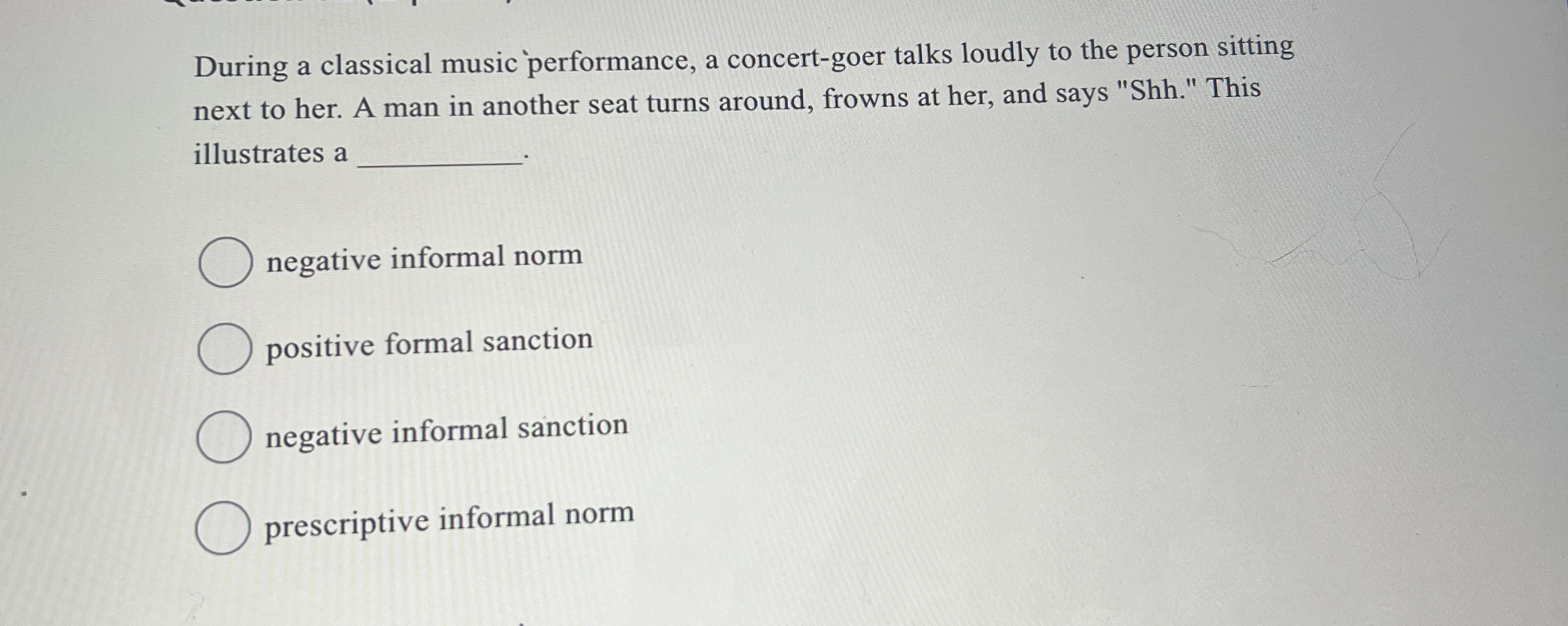 Solved During a classical music performance, a concert-goer | Chegg.com