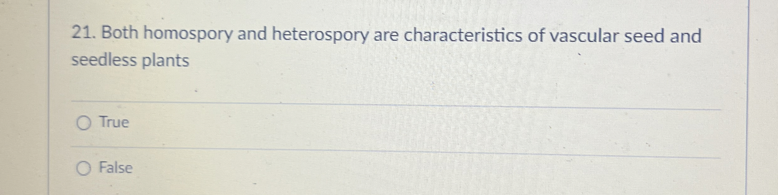 Solved Both homospory and heterospory are characteristics of | Chegg.com