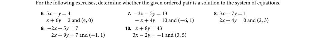 Solved For the following exercises, determine whether the | Chegg.com