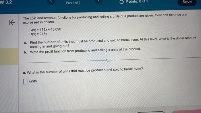 Solved The cost and revenue functions for producing and | Chegg.com