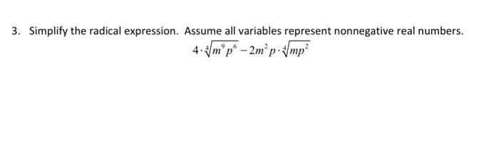 Solved Simplify the radical expression. Assume all variables | Chegg.com