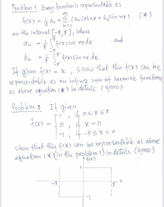 Solved Problem 1 Every function is representable as | Chegg.com