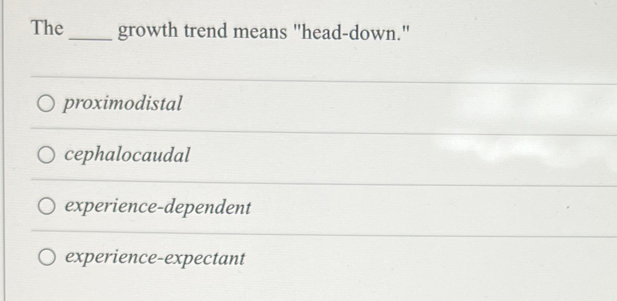 Solved The growth trend means | Chegg.com