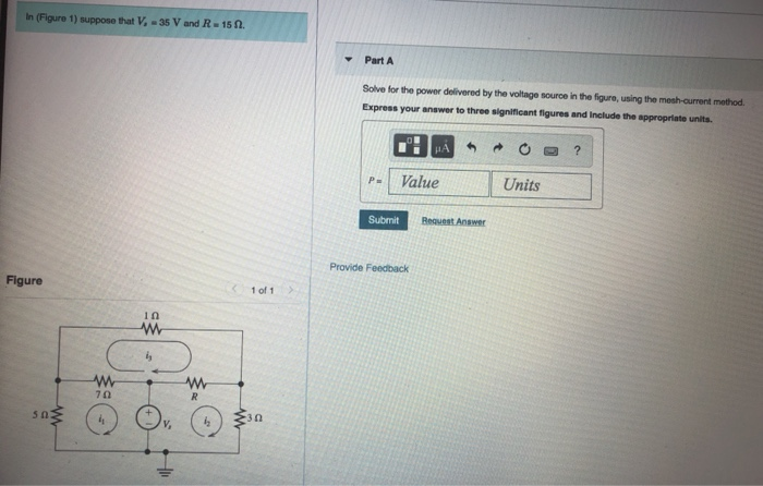 Solved Part A Solve for the power delivered by the voltage | Chegg.com