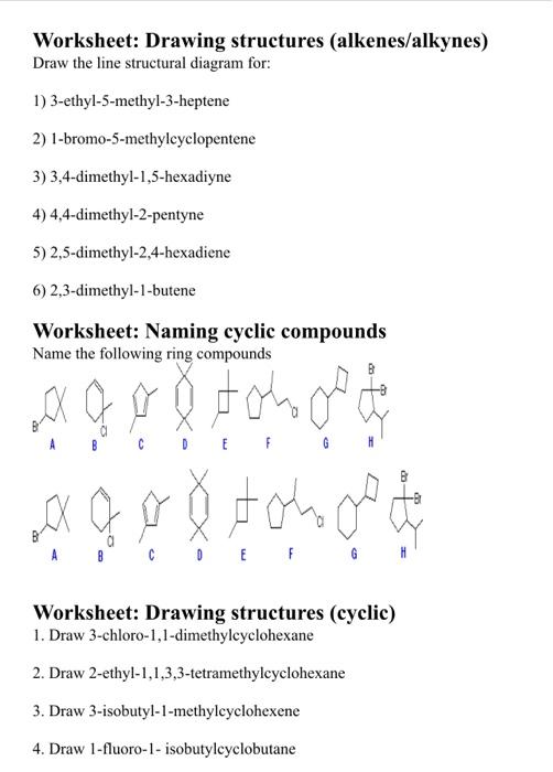 Solved Worksheet: Isomers 1. Draw all the structural isomers | Chegg.com