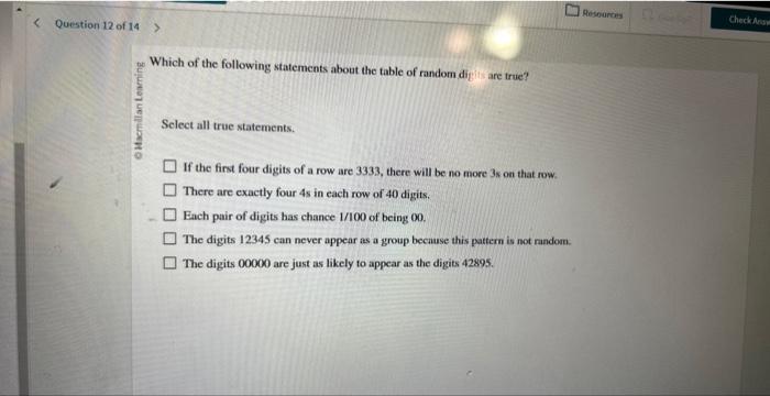 Solved Which of the following statements about the table of | Chegg.com
