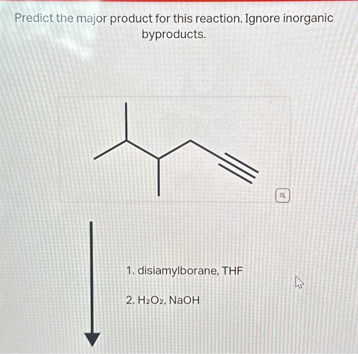 Solved Predict the major product for this reaction. Ignore | Chegg.com
