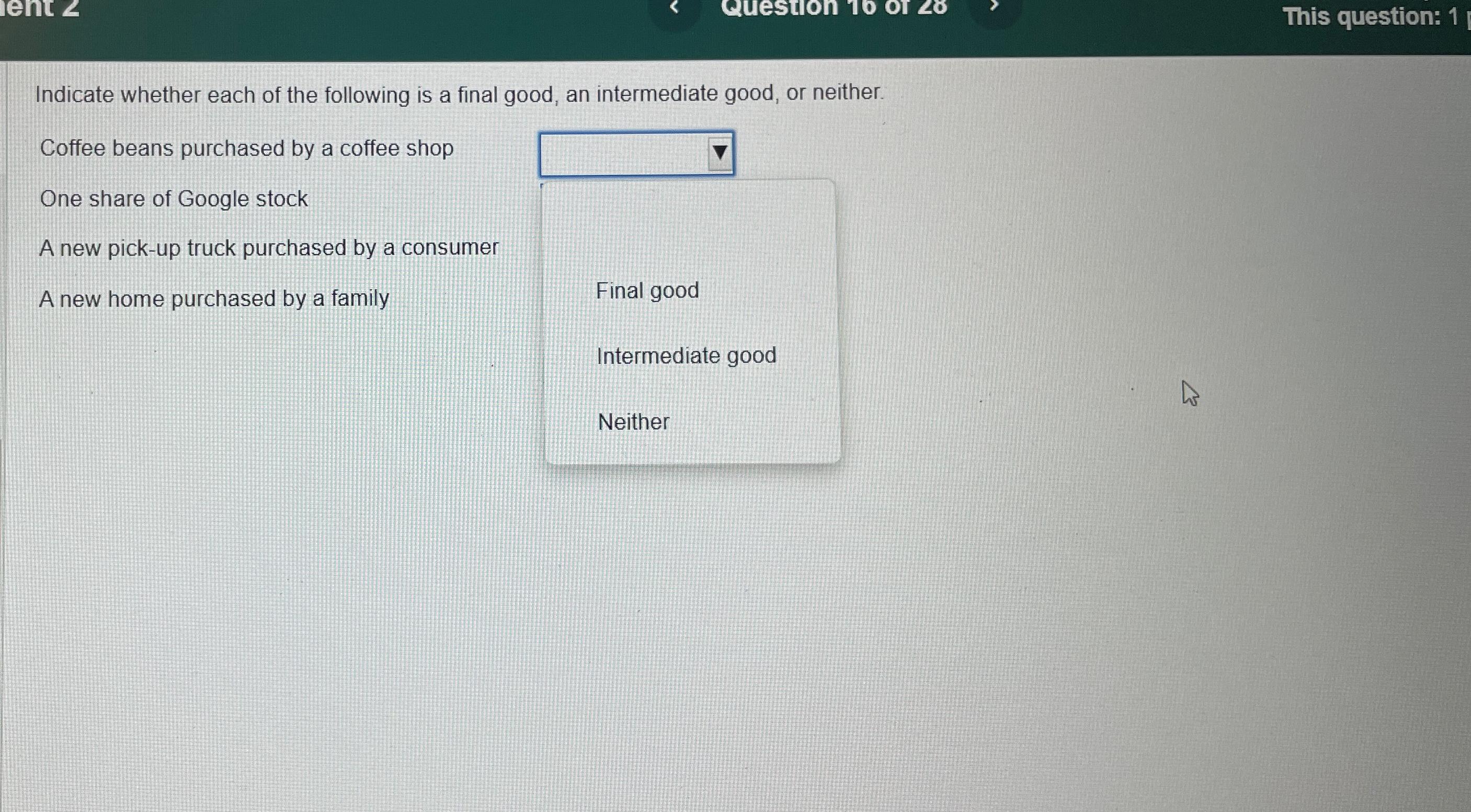 Indicate whether each of the following is a final | Chegg.com