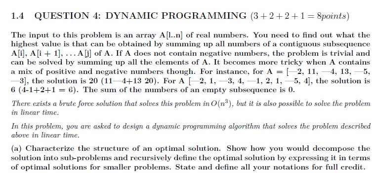 Solved I have this dynamic programming question that i would | Chegg.com Solved I have this dynamic programming question that i would | Chegg.com