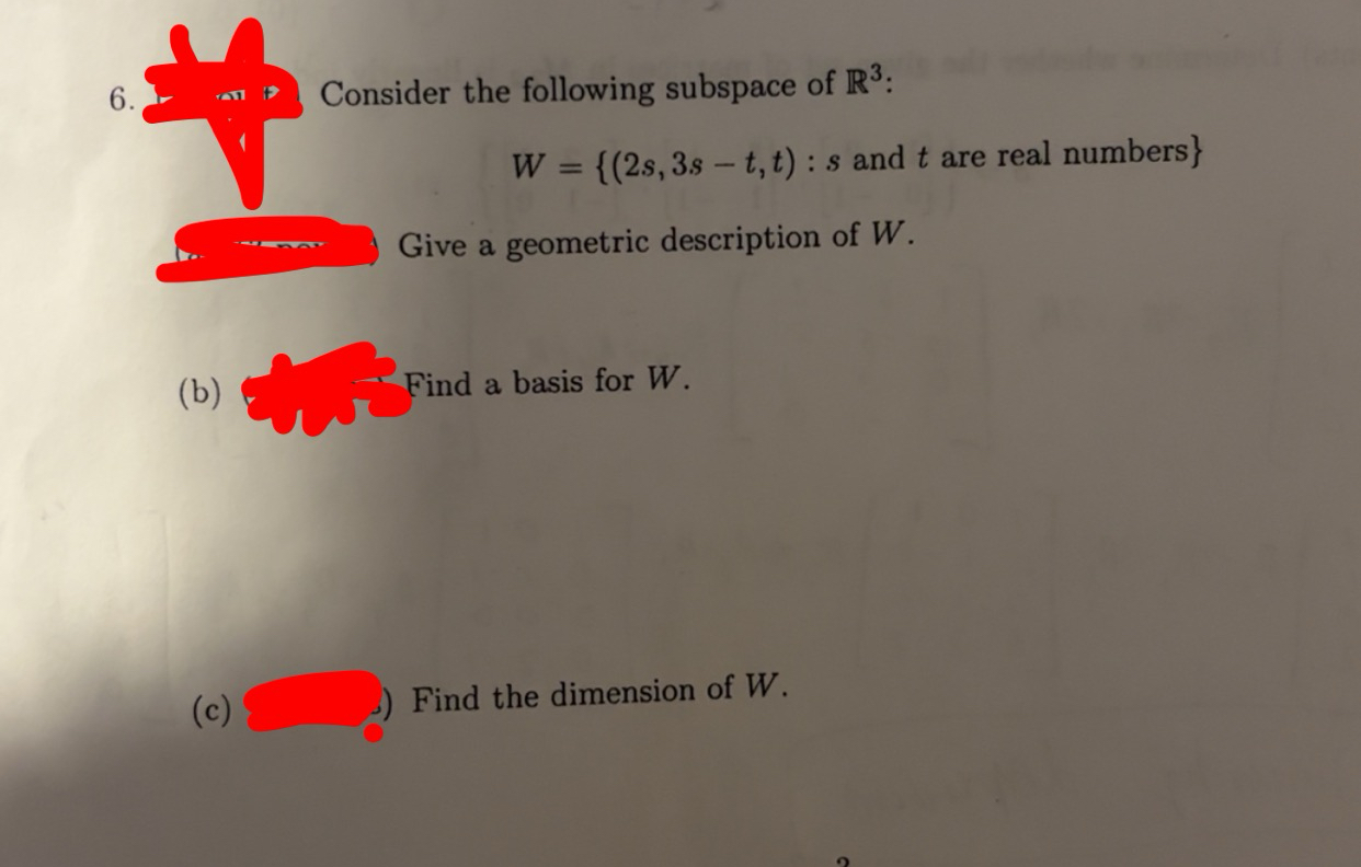 Solved Consider the following subspace of R3 ﻿: and t ﻿are | Chegg.com