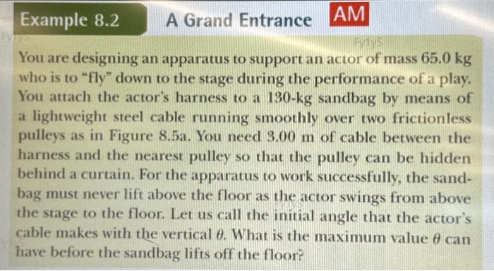 Solved You are designing an apparatus to support an actor of | Chegg.com