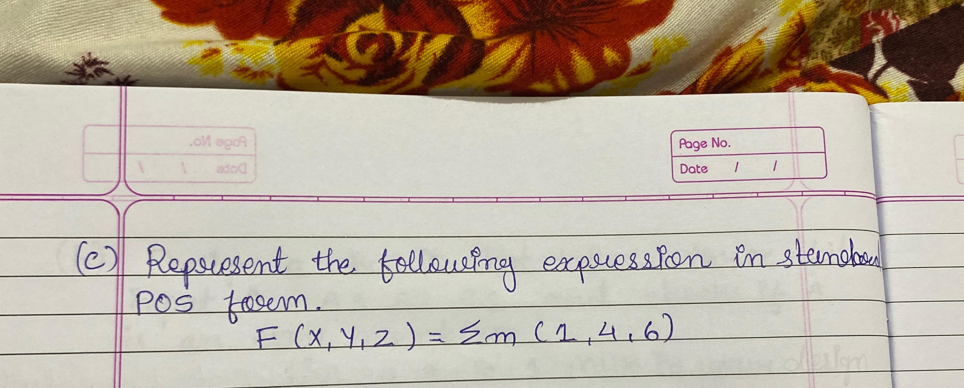 Solved (c) ﻿Represent the following expression in stundors | Chegg.com