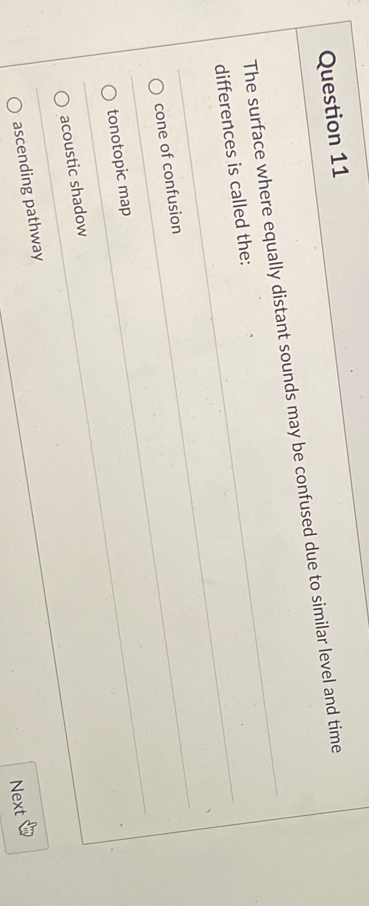 Solved Question 11The surface where equally distant sounds | Chegg.com