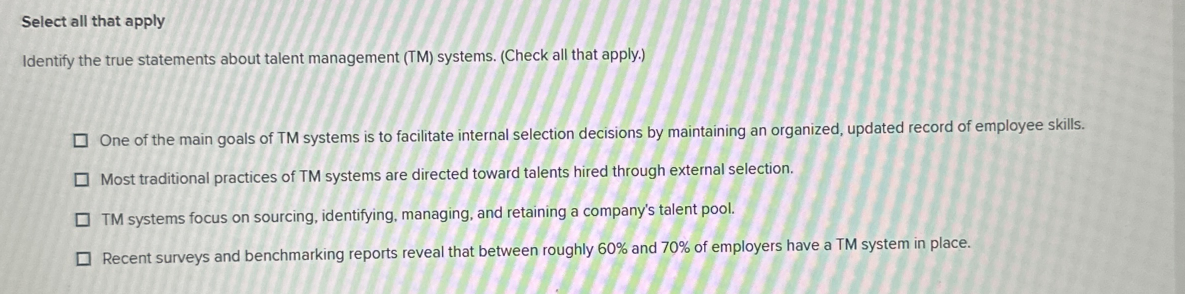 Solved Select all that applyIdentify the true statements | Chegg.com