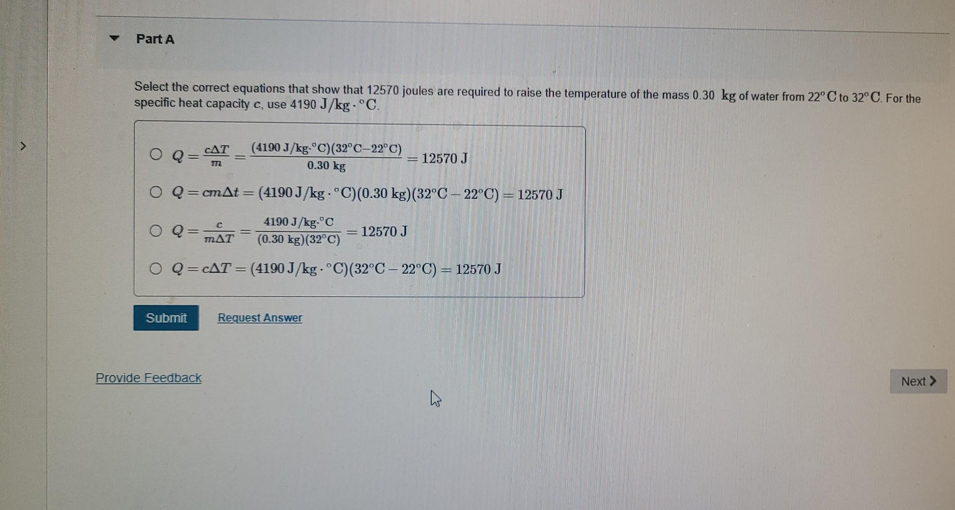 Solved Select the correct equations that show that 12570 | Chegg.com