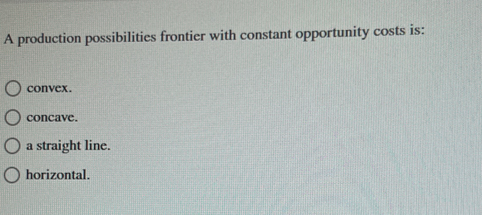 Solved A production possibilities frontier with constant | Chegg.com