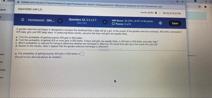 Solved math.com Student/PlayerHomework | Chegg.com