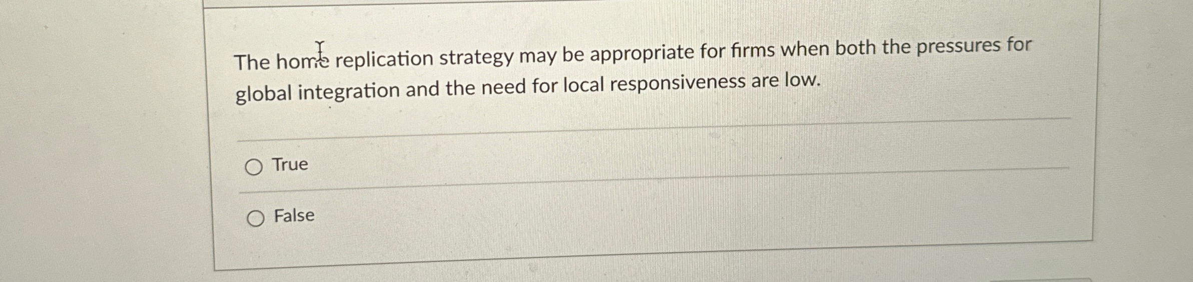 Solved The hom replication strategy may be appropriate for | Chegg.com