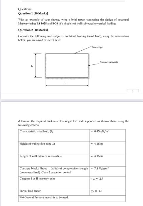 Solved Questions: Question 1 [10 Marks] With an example of | Chegg.com