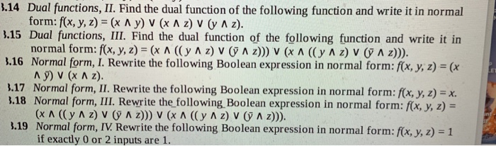 Solved 3.14 Dual functions, II. Find the dual function of | Chegg.com