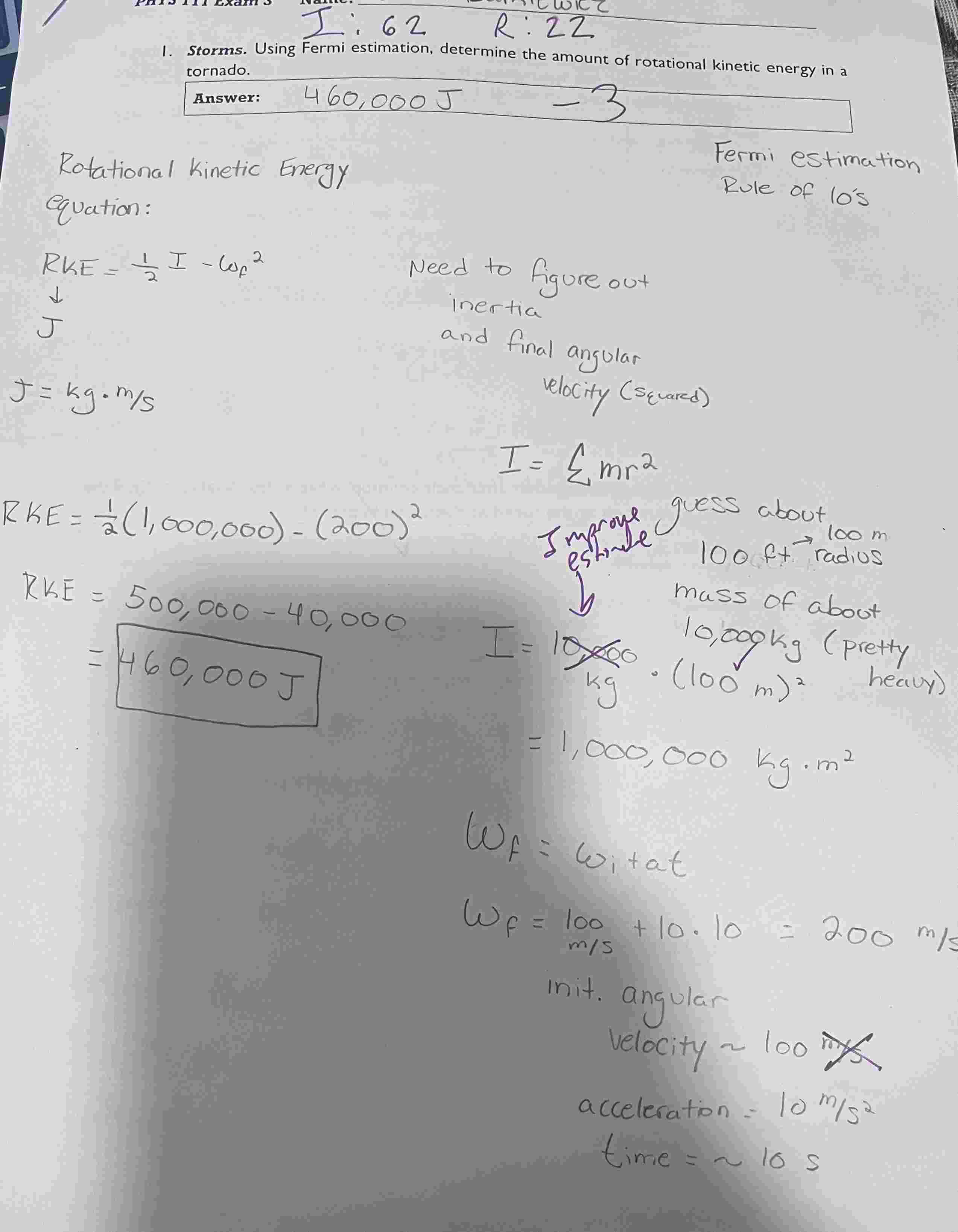 Solved Storms. Using Fermi estimation, determine the amount | Chegg.com