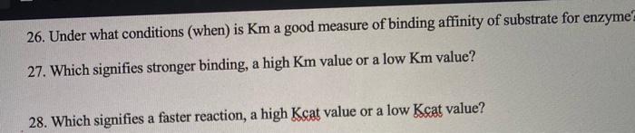Solved 26. Under what conditions (when) is Km a good measure | Chegg.com