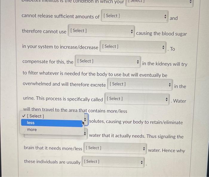Solved cannot release sufficient amounts of and therefore | Chegg.com