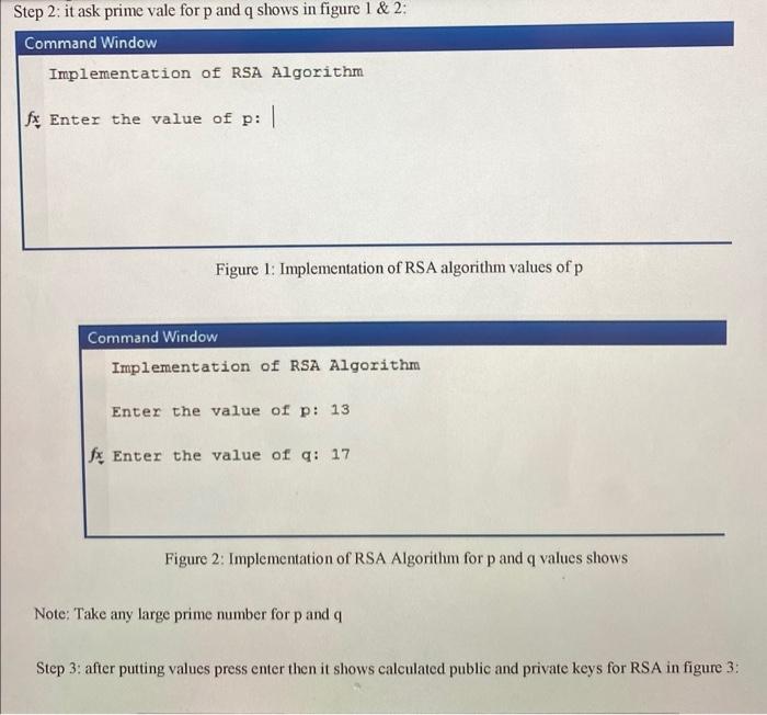 Solved Step 2 : it ask prime vale for p and q shows in | Chegg.com Solved Step 2 : it ask prime vale for p and q shows in | Chegg.com
